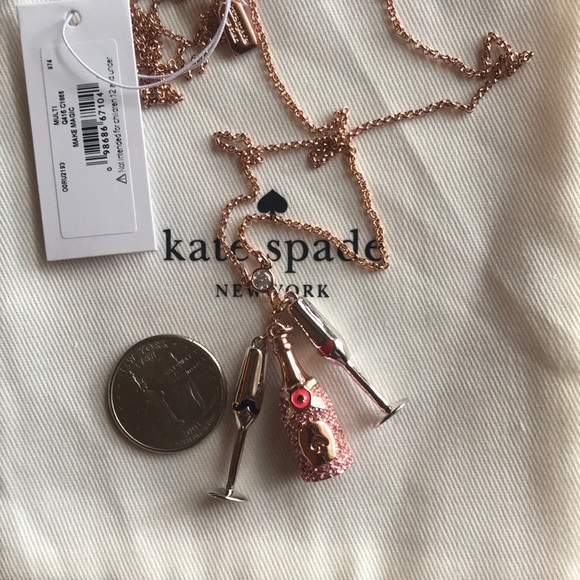 kate spade | Jewelry | Kate Spade Make Magic Champagne Cluster Pendan ...